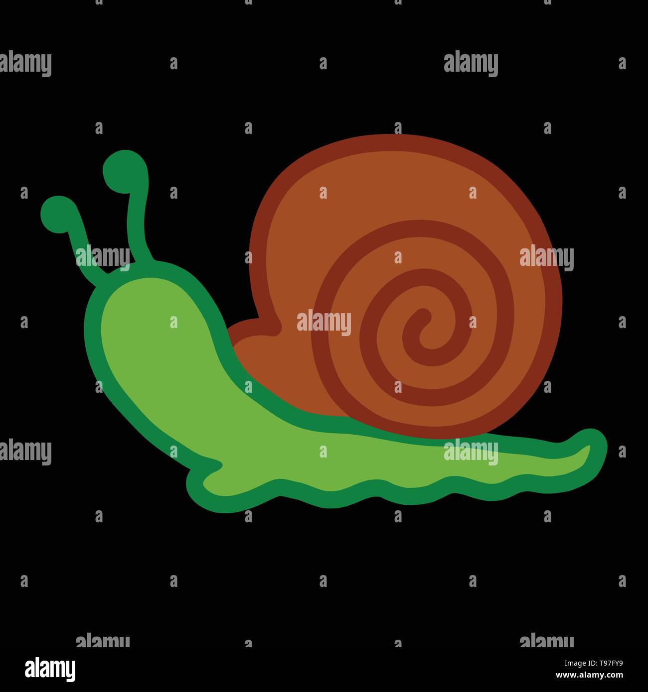 Snail cartoon illustration Stock Vector Image & Art - Alamy