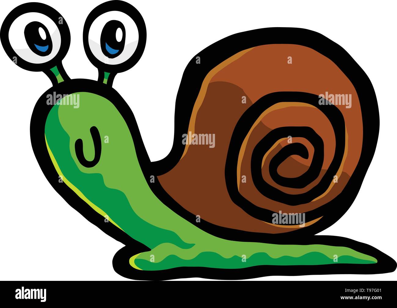 Snail cartoon illustration Stock Vector Image & Art - Alamy