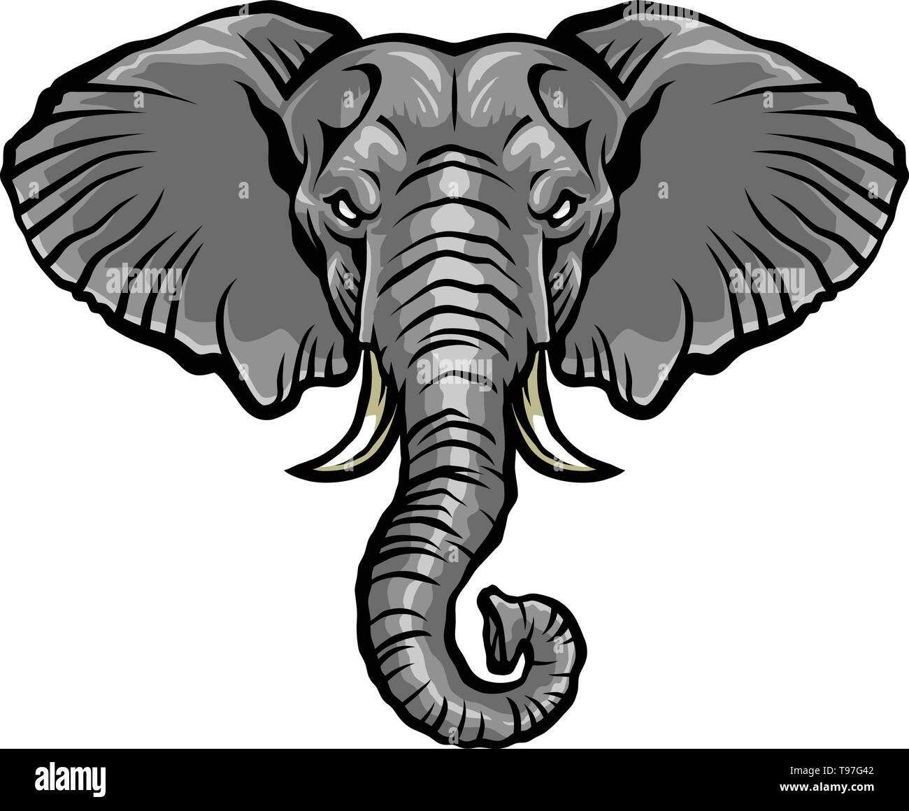 Elephant Head Illustration