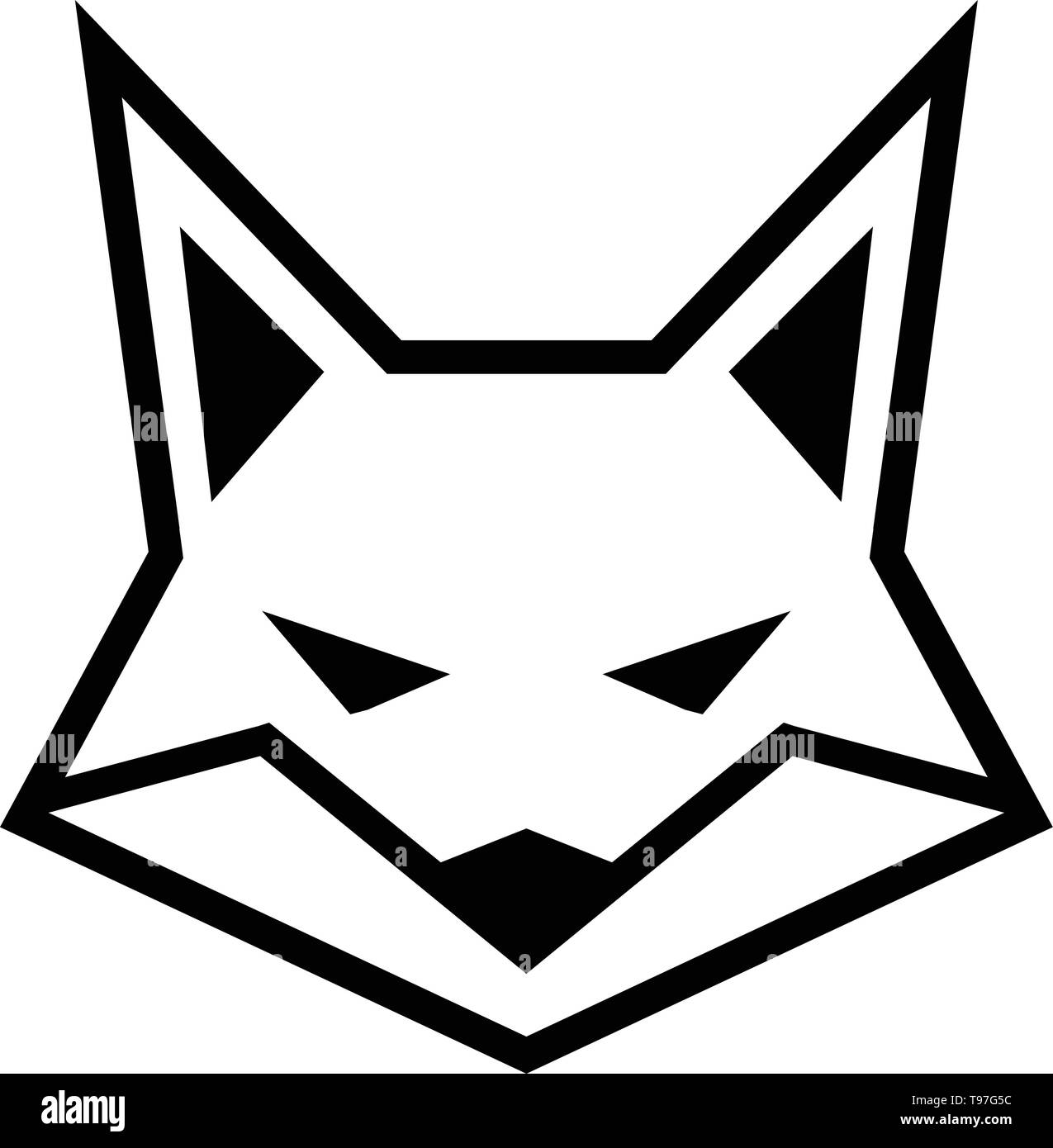Cartoon fox face Black and White Stock Photos & Images - Alamy
