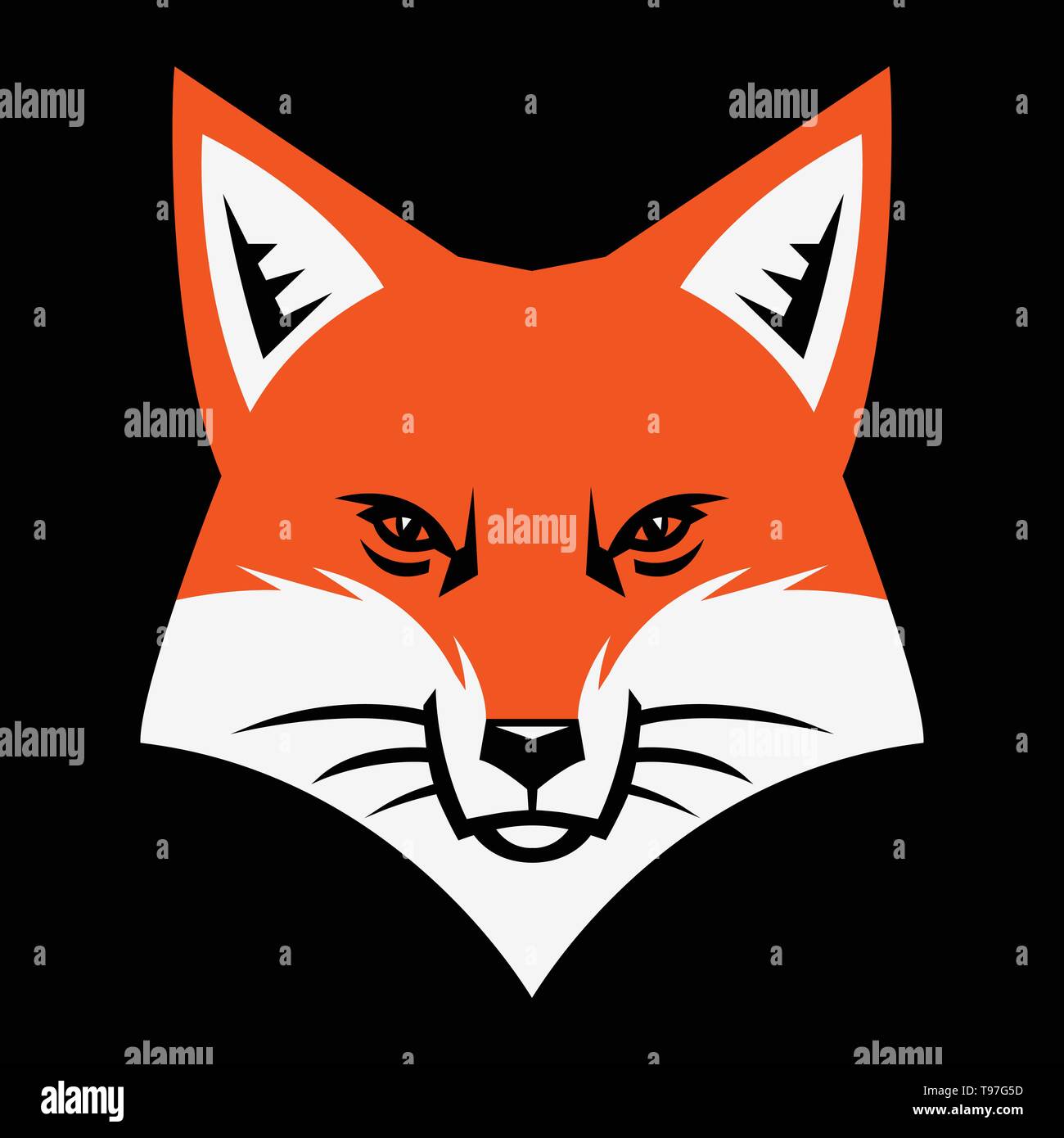 Fox face logo Stock Vector Images - Alamy
