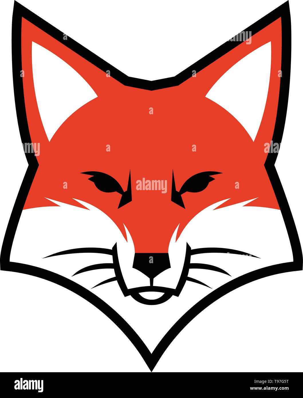 Fox face logo vector icon Stock Vector Image & Art - Alamy