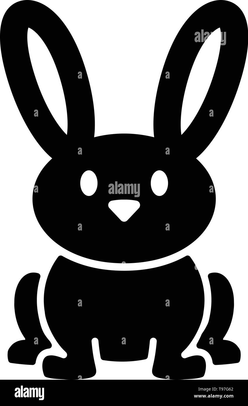 Cartoon Bunny Rabbit Vector Icon Stock Vector Image And Art Alamy