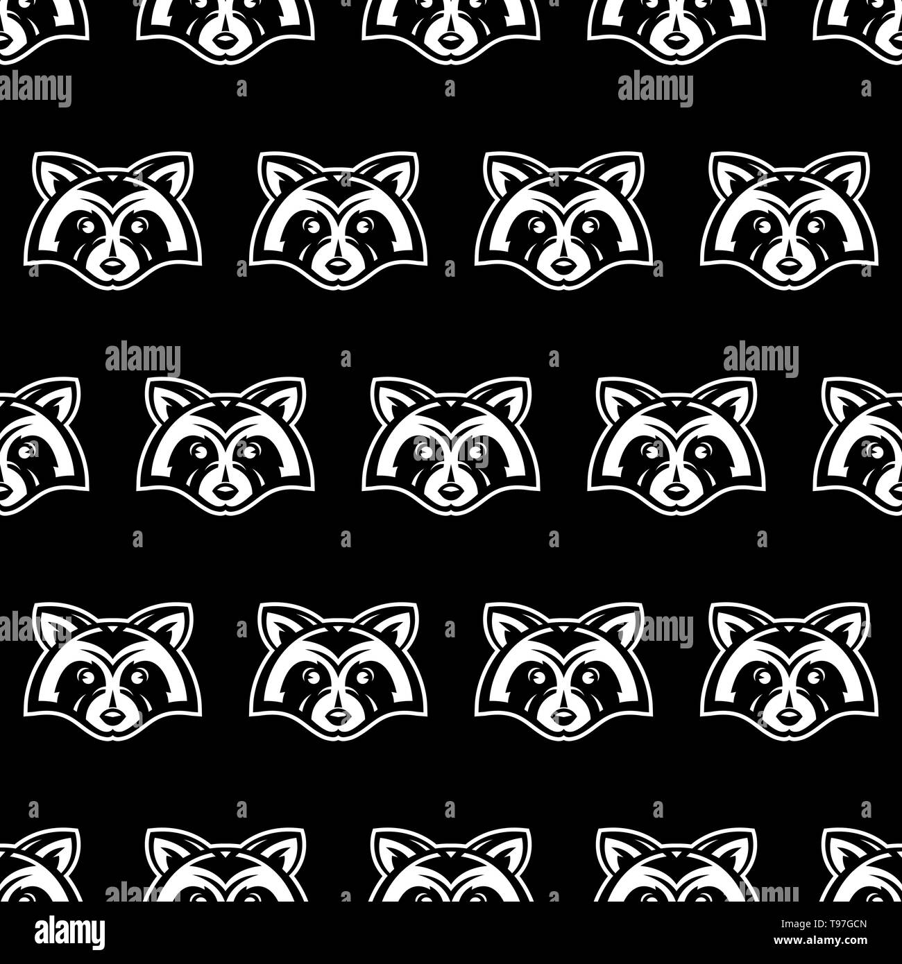 Raccoon Animal Face Vector Stock Vector Image & Art - Alamy