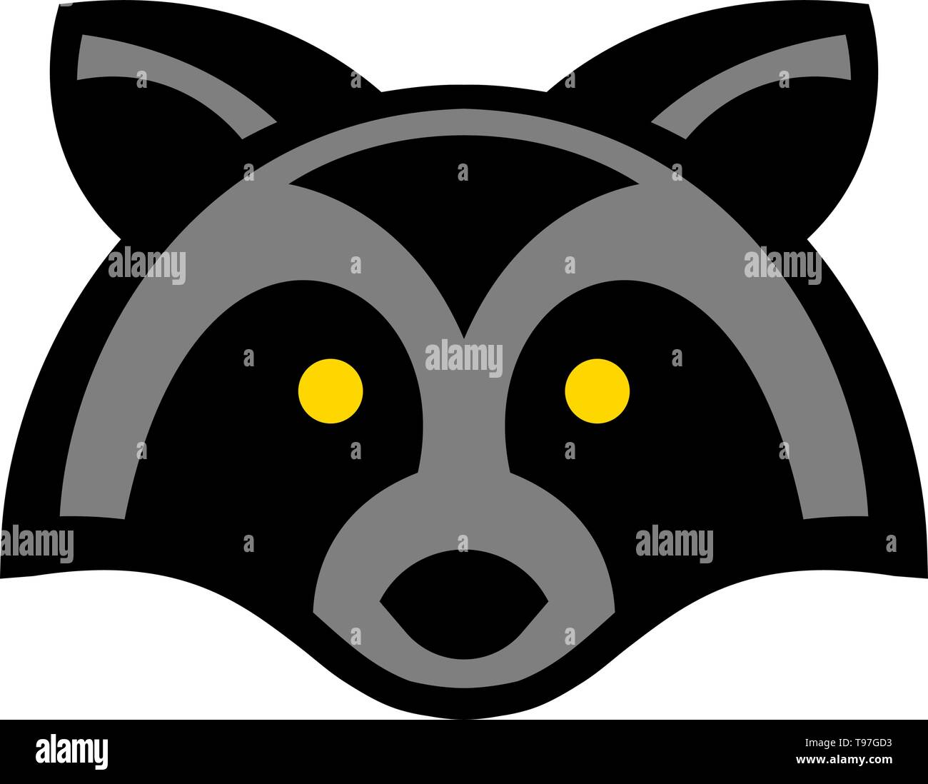 Raccoon Animal Face Vector Stock Vector Image & Art - Alamy