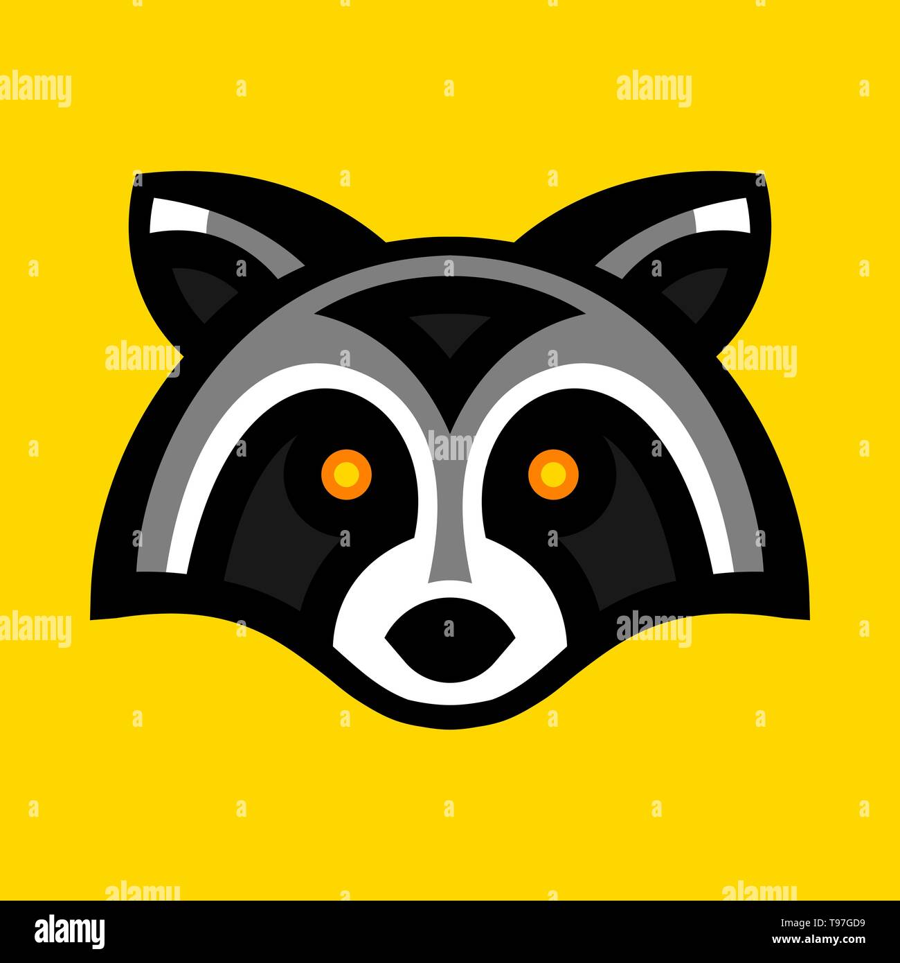 Raccoon Animal Face Vector Stock Vector Image & Art - Alamy