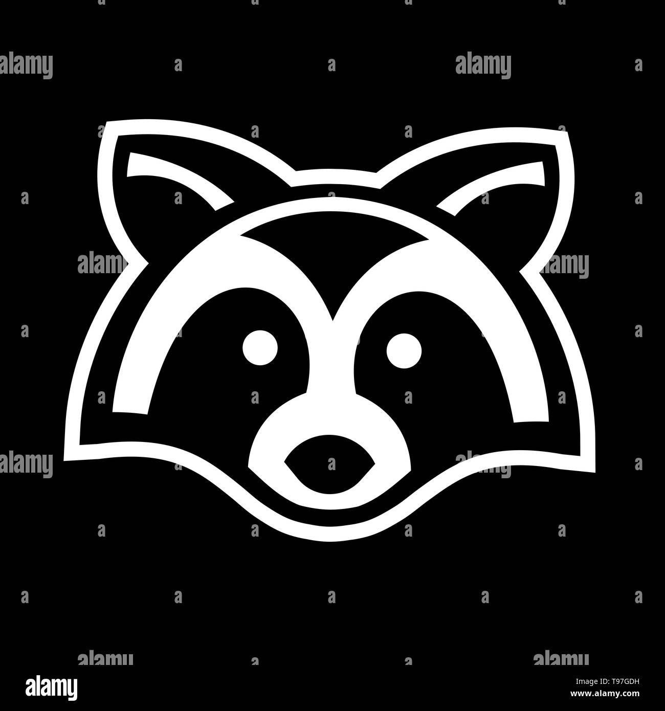 Raccoon Animal Face Vector Stock Vector Image & Art - Alamy