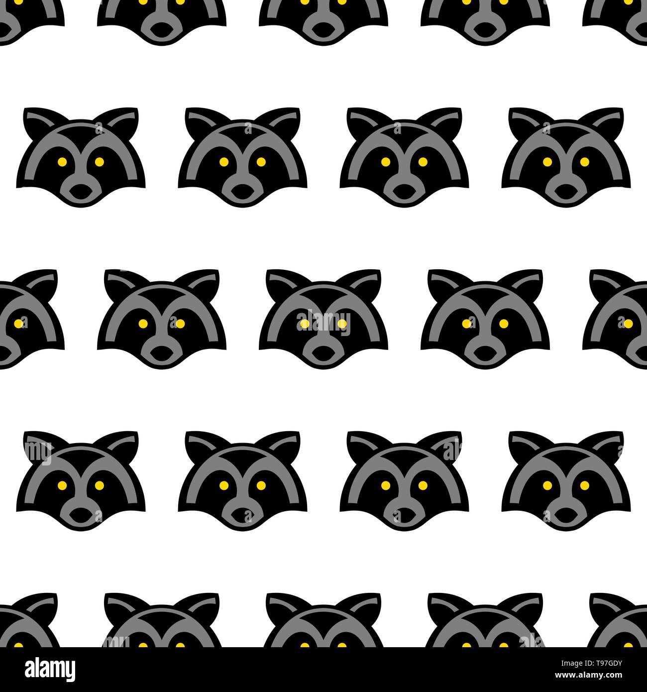 Raccoon Animal Face Vector Stock Vector Image & Art - Alamy