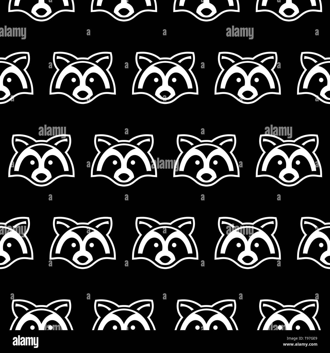 Raccoon Animal Face Vector Stock Vector Image & Art - Alamy
