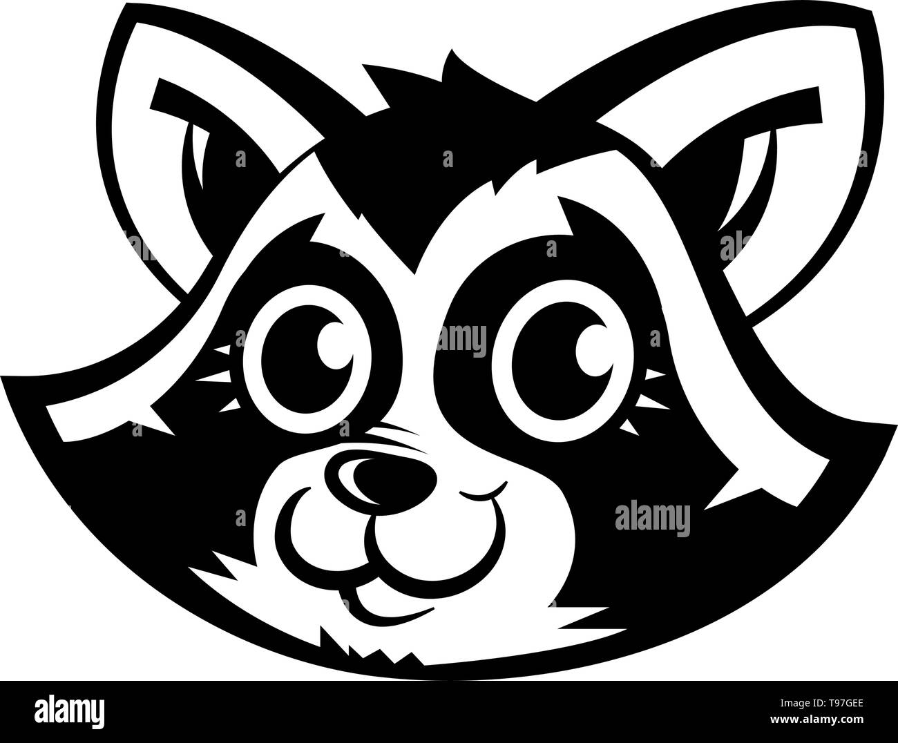 Raccoons head Stock Vector Images - Alamy