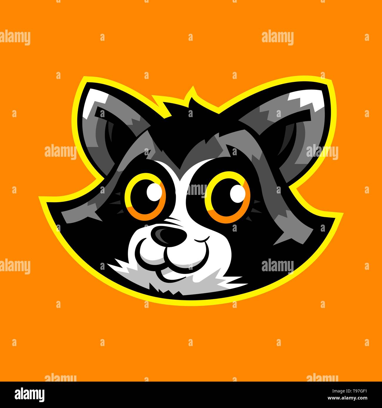 Raccoon Animal Face Vector Stock Vector Image & Art - Alamy