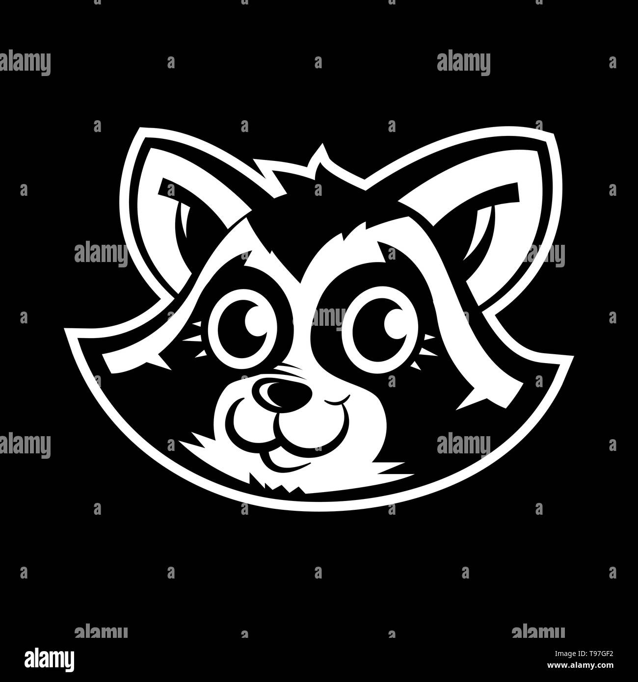 Raccoon Animal Face Vector Stock Vector Image & Art - Alamy
