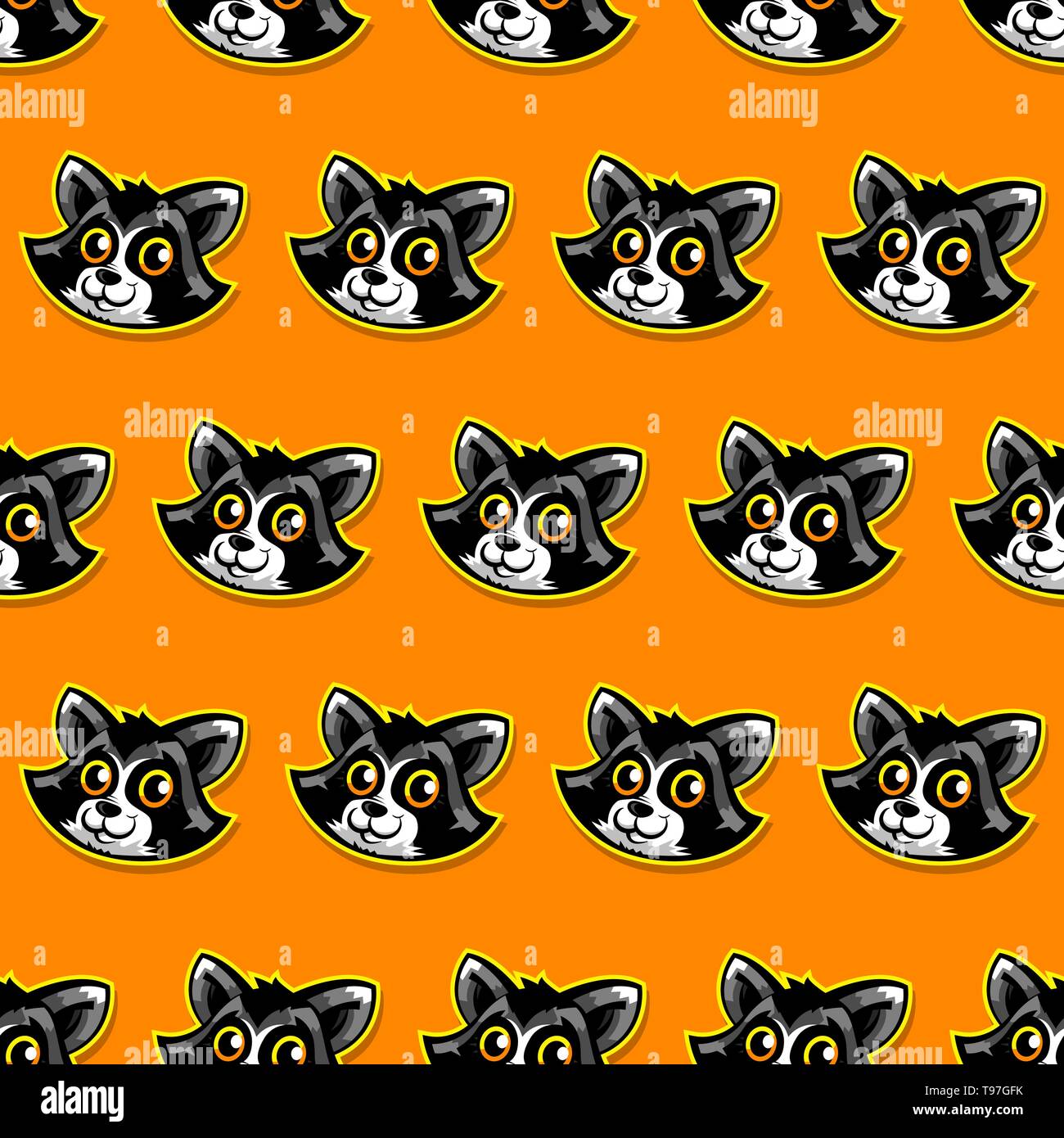 Raccoon Animal Face Vector Stock Vector Image & Art - Alamy