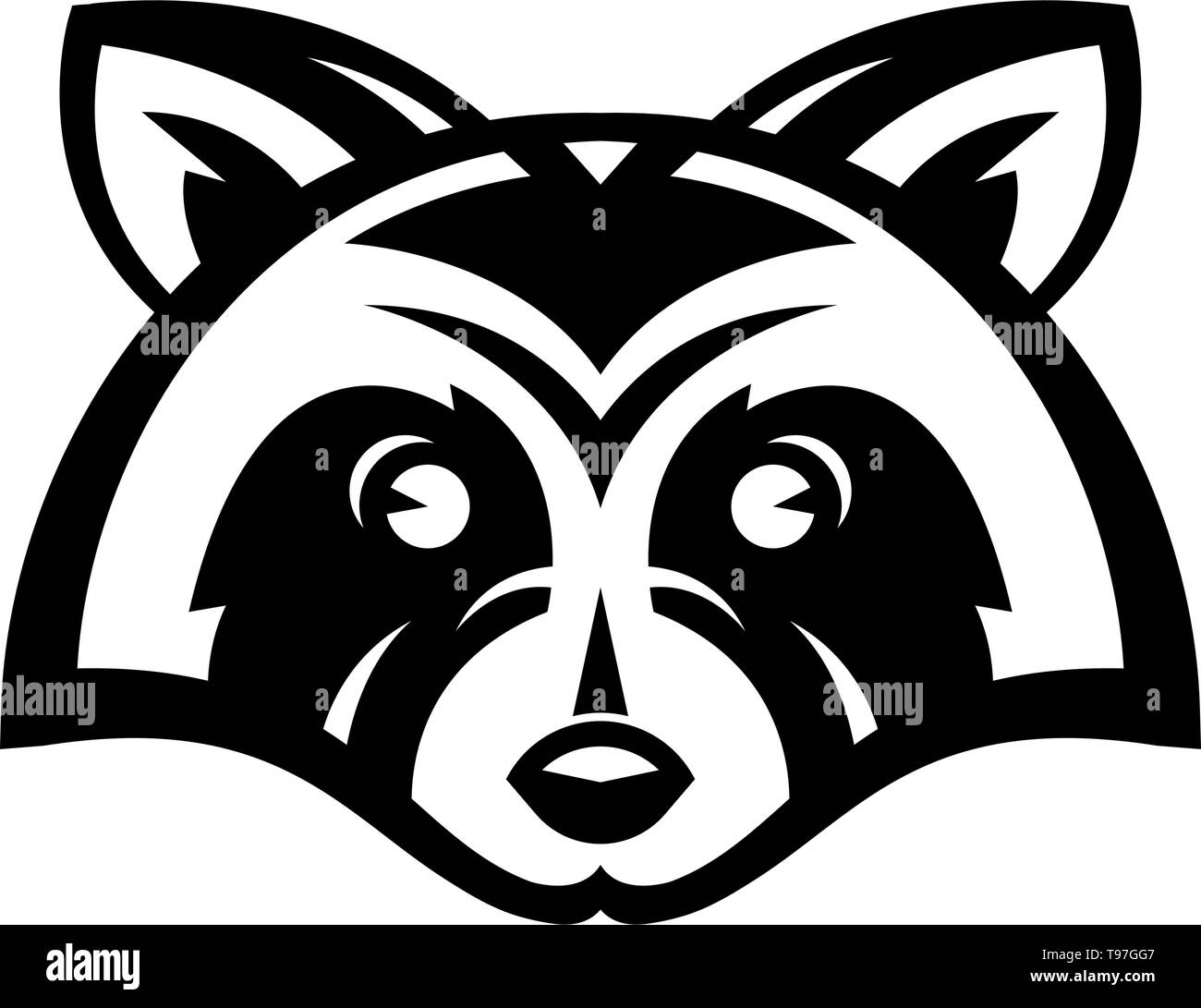 Raccoon Animal Face Vector Stock Vector Image & Art - Alamy