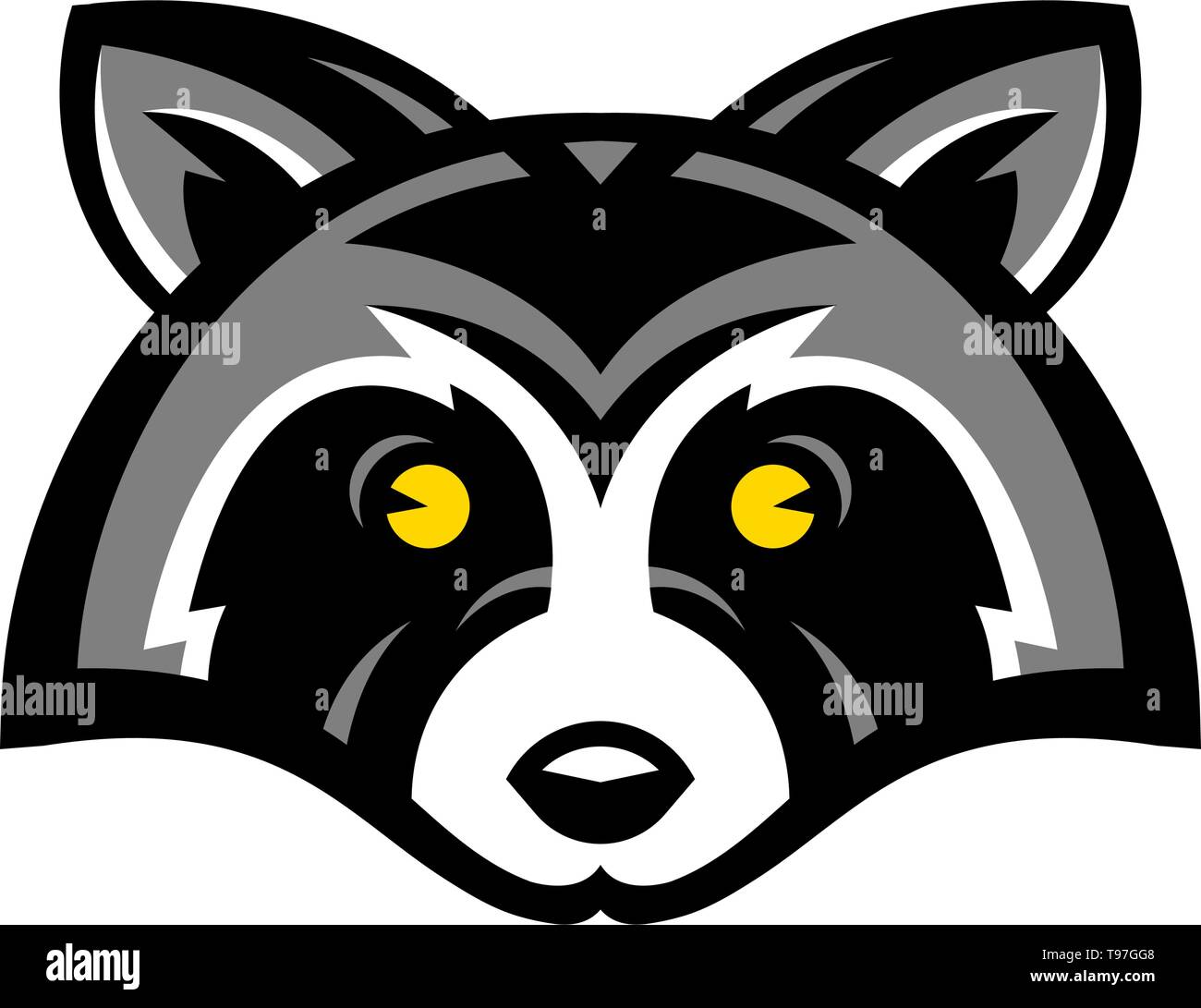 Raccoon Animal Face Vector Stock Vector Image & Art - Alamy