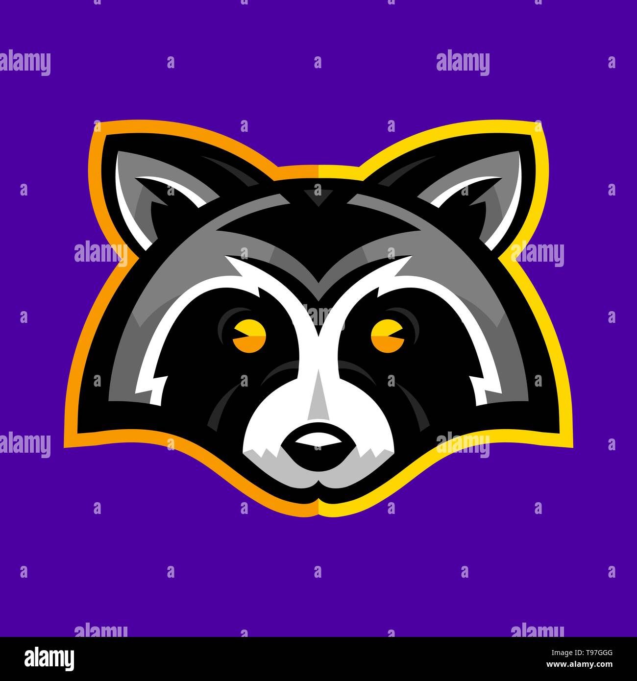 Raccoon Animal Face Vector Stock Vector Image & Art - Alamy