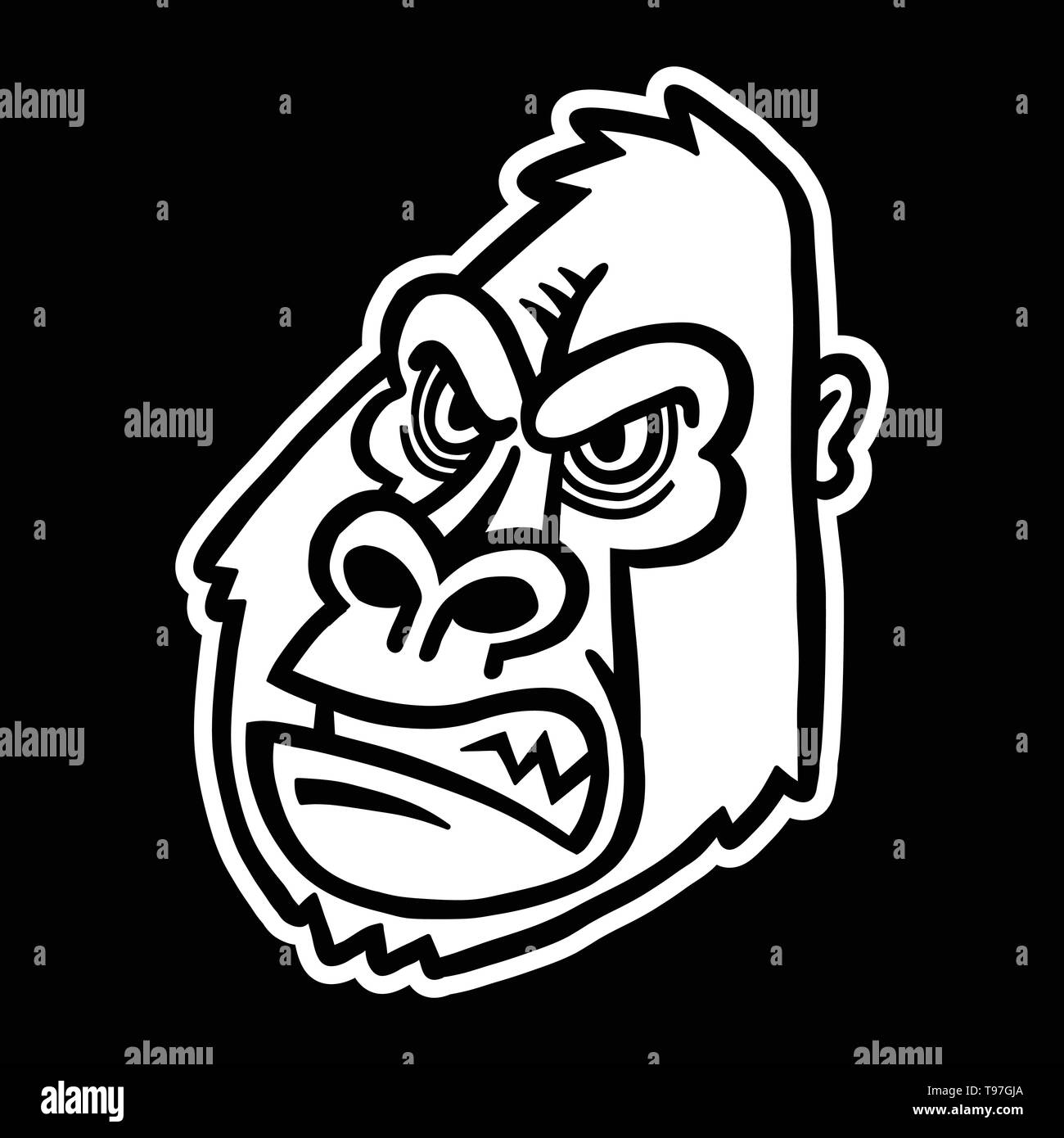 Ape Face Vector