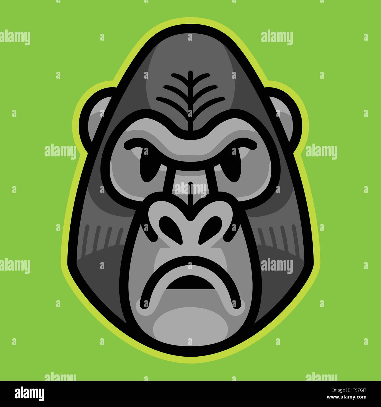 Gorilla Ape Monkey Face Stock Vector Image & Art - Alamy