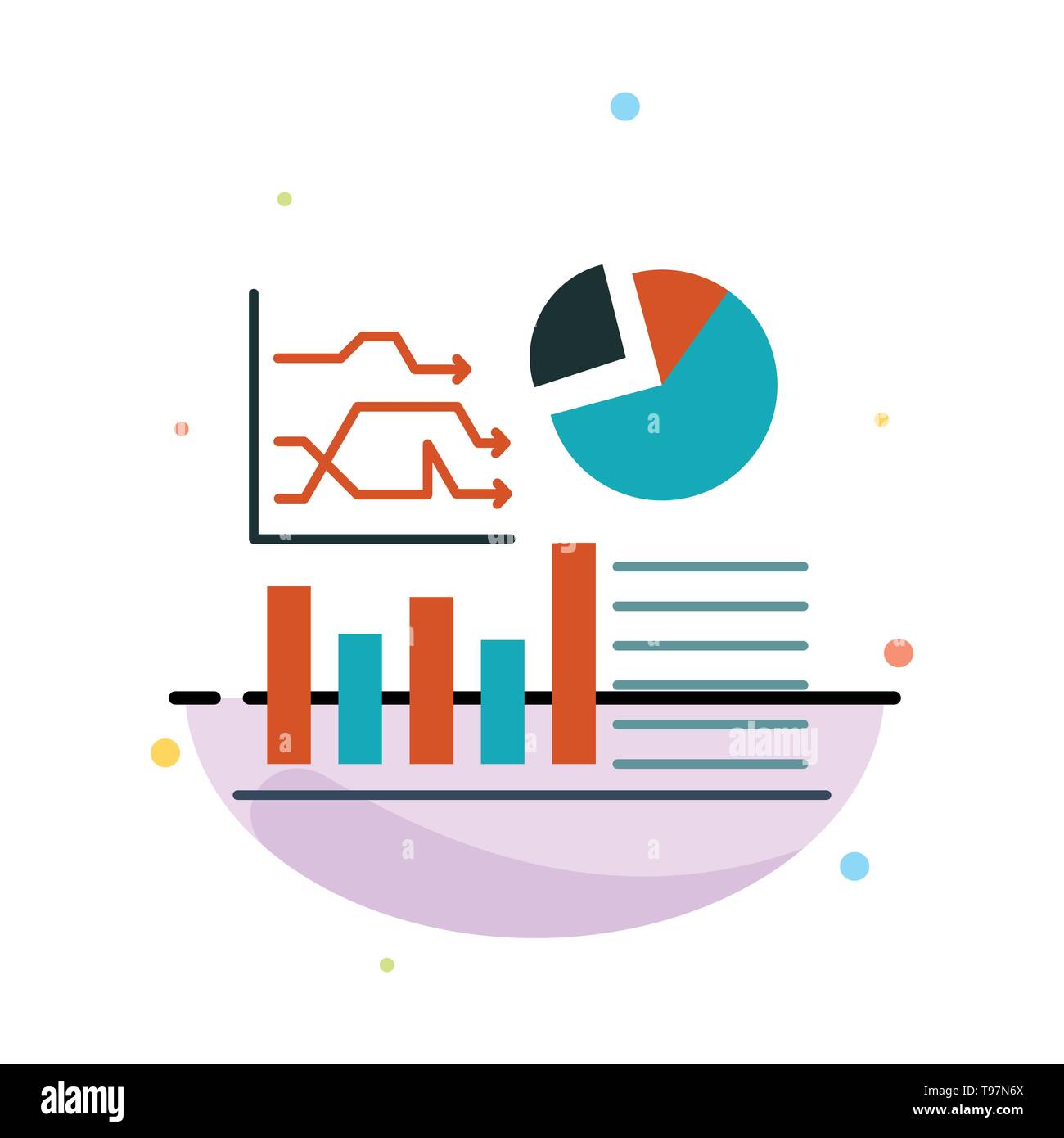 Graph, Success, Flowchart, Business Abstract Flat Color Icon Template ...
