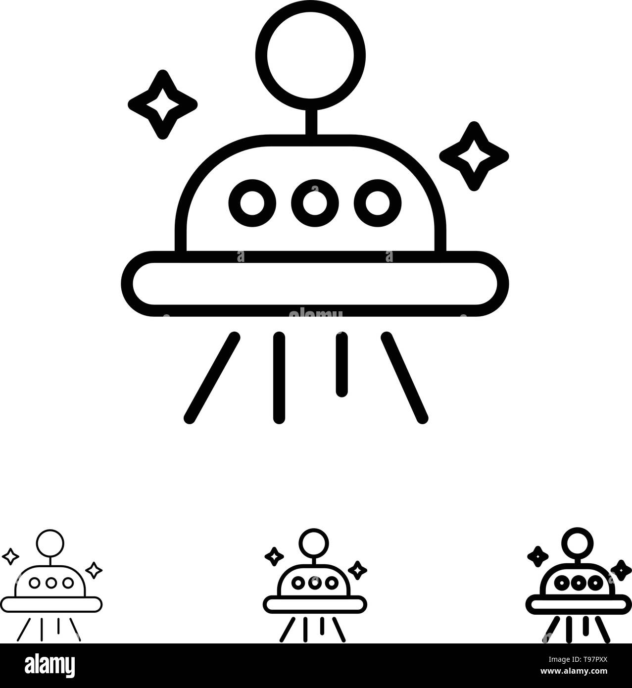 Flying saucer isolated Black and White Stock Photos & Images - Alamy