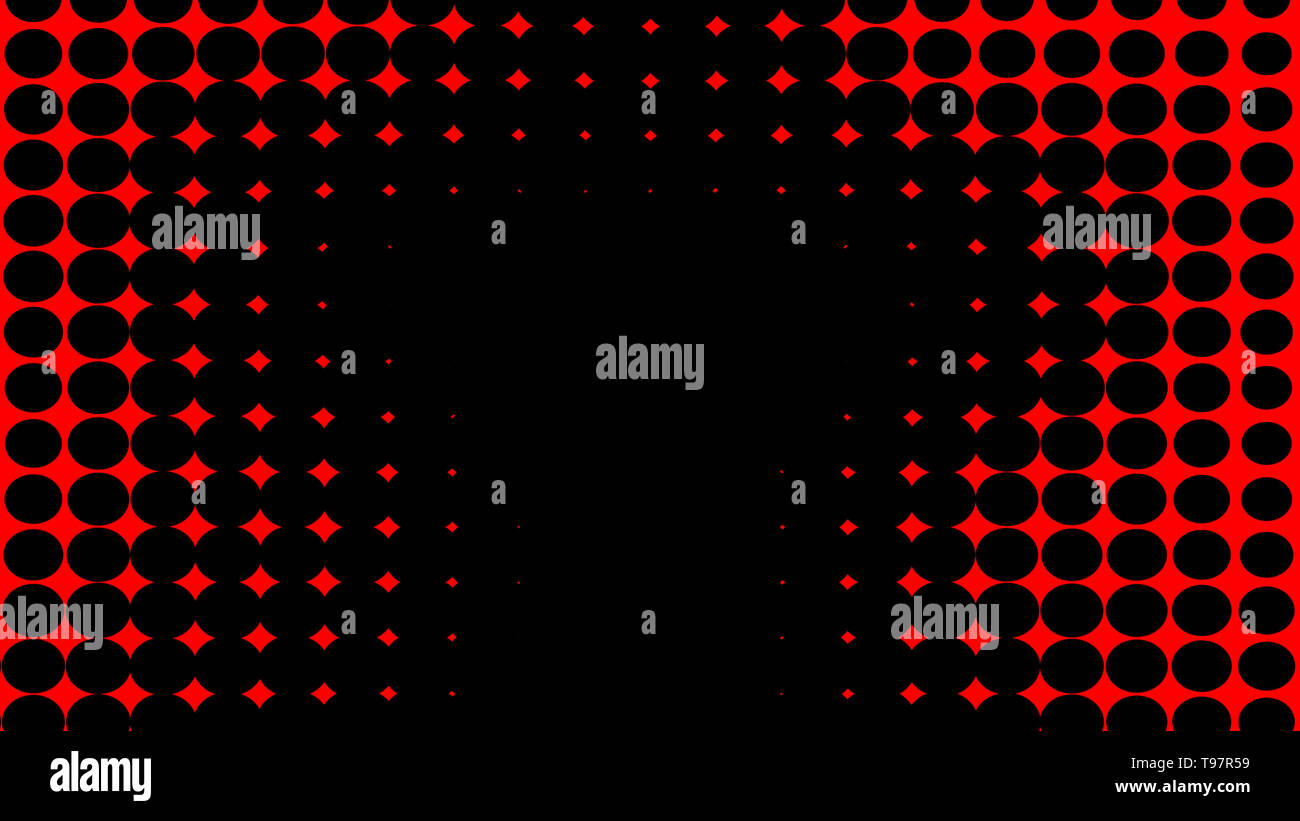 Abstract duotone background . Hypnosis red halftone psychedelic art ...