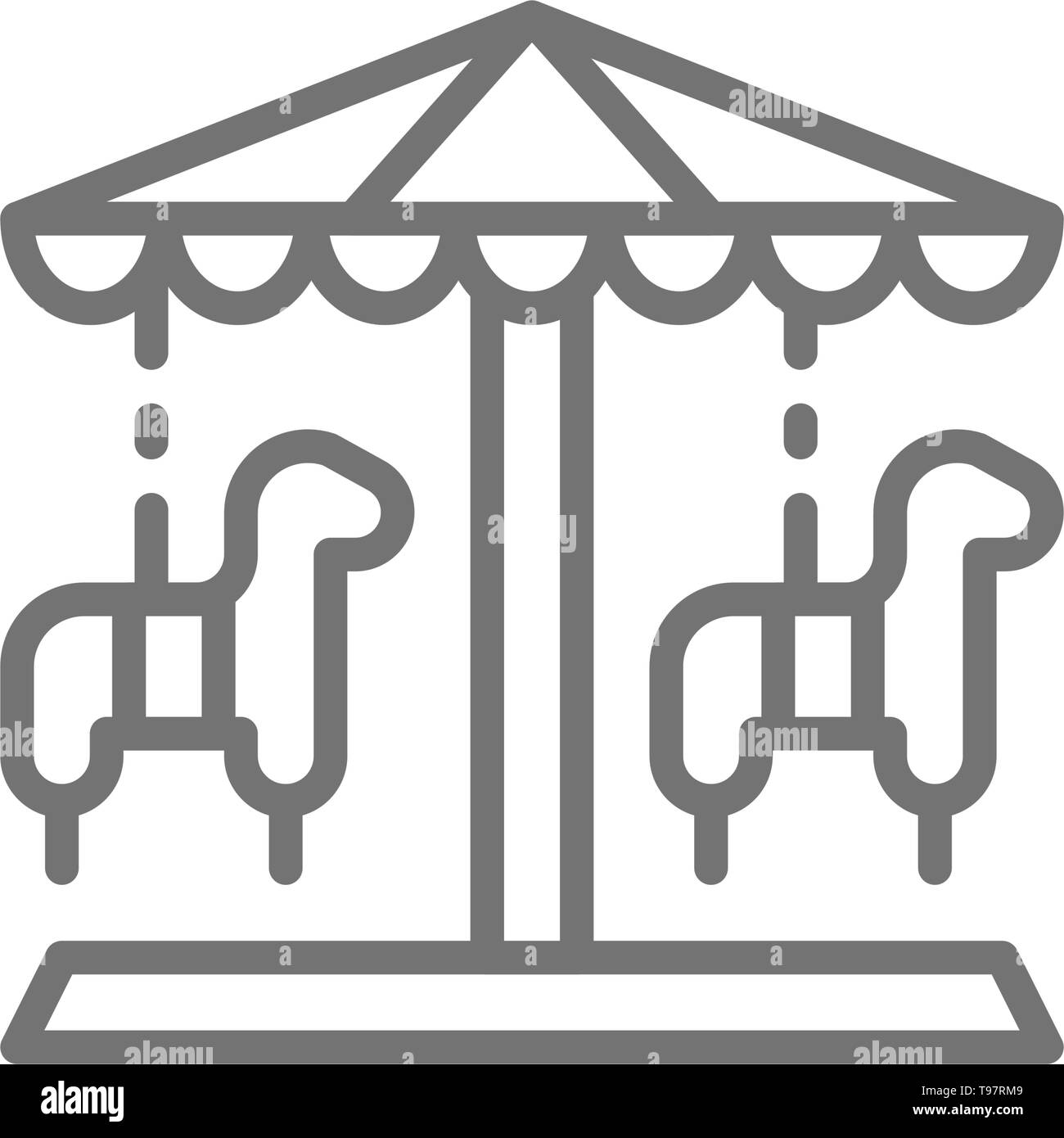 Merry go round playground Black and White Stock Photos & Images - Alamy