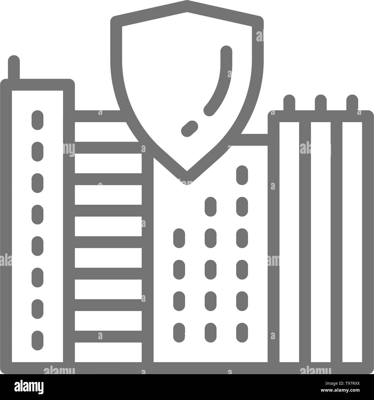 Secure property line Stock Vector Images - Alamy