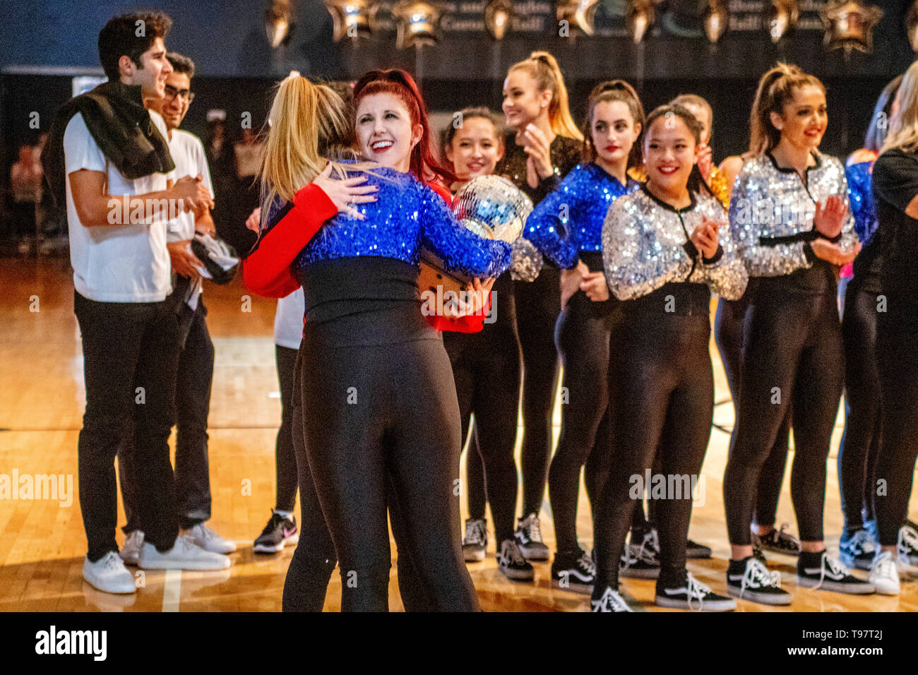 At a "Dance With the Teachers" competition at a Newport Beach, CA, high ...