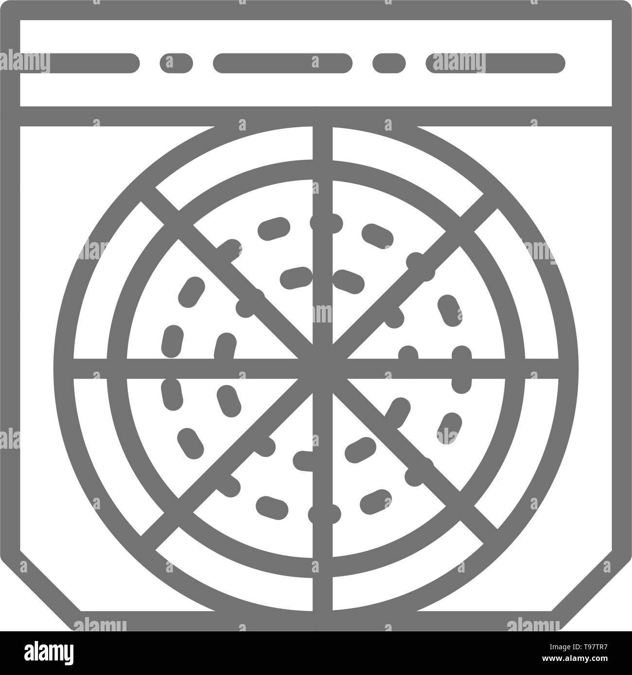 Pizza icon cheese in Black and White Stock Photos & Images - Alamy