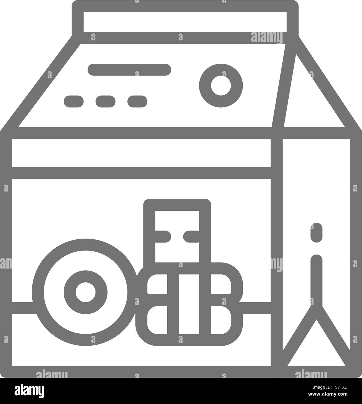 Box donuts Stock Vector Images - Alamy