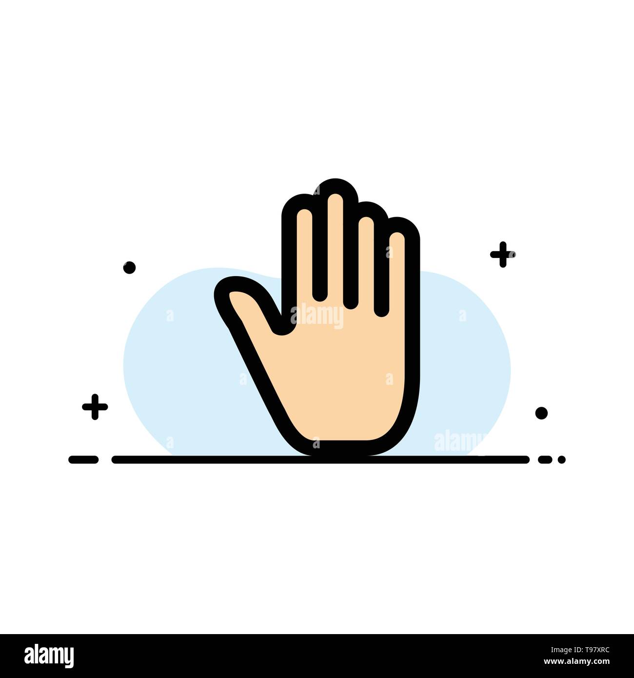 Body Language, Gestures, Hand, Interface, Business Flat Line Filled ...