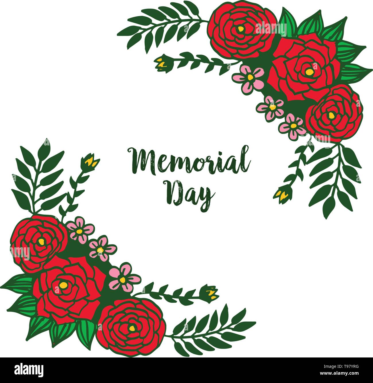 Red rose memorial Stock Vector Images - Alamy