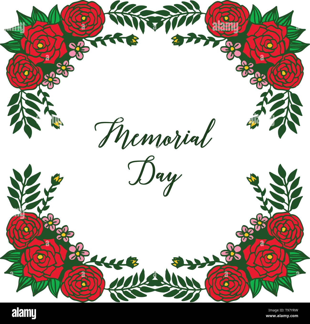 Red rose memorial Stock Vector Images - Alamy