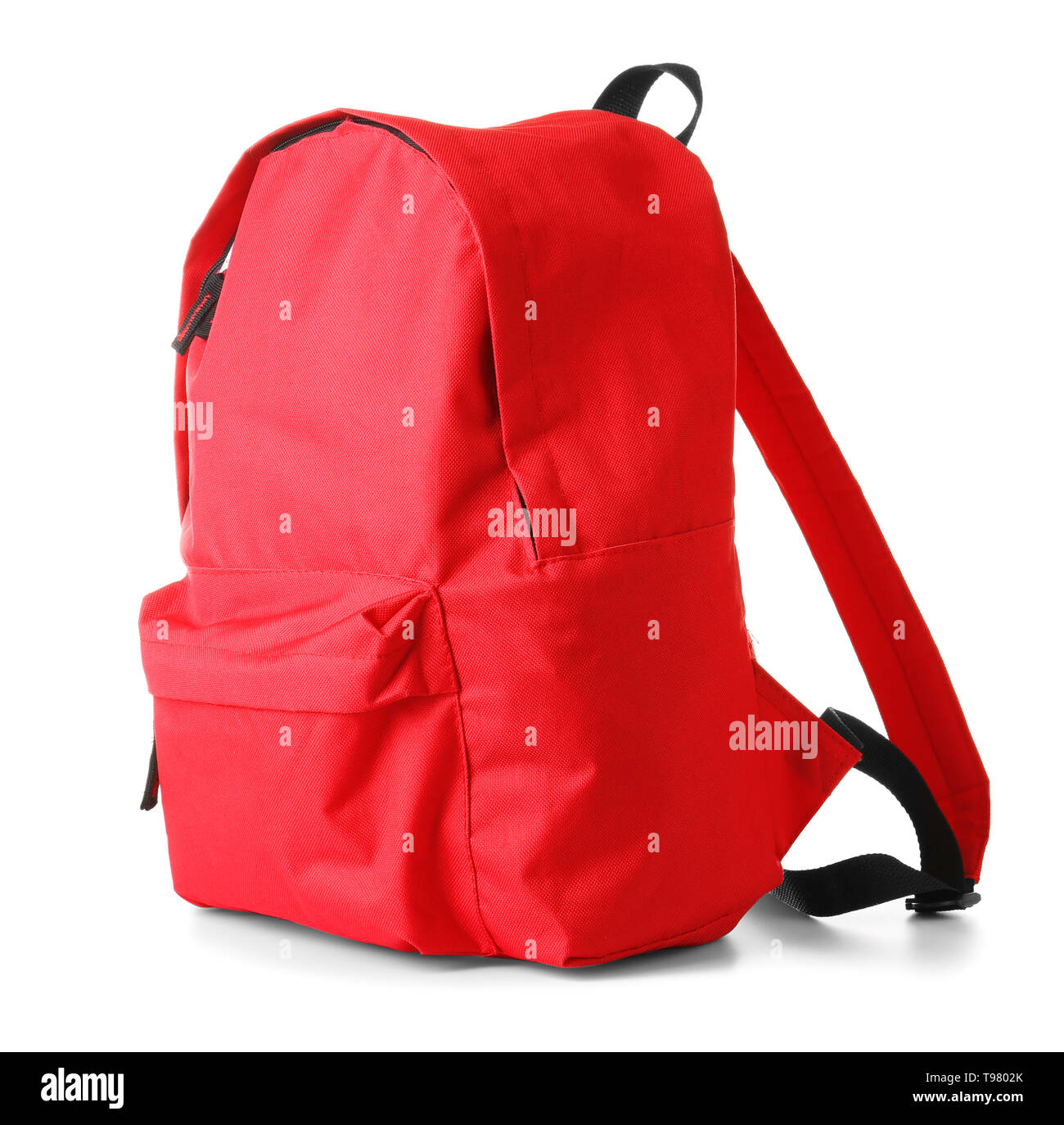 School backpack on white background Stock Photo - Alamy