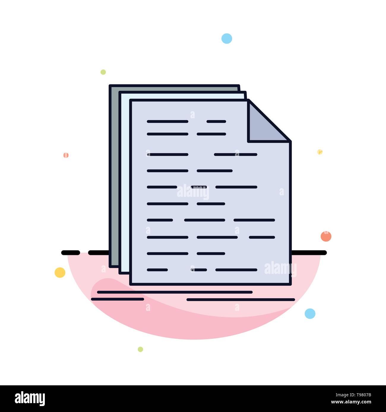 Code Coding Doc Programming Script Flat Color Icon Vector Stock Vector Image And Art Alamy