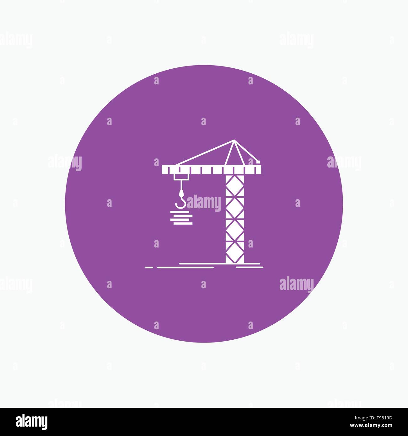 Tall white tower crane Stock Vector Images - Alamy