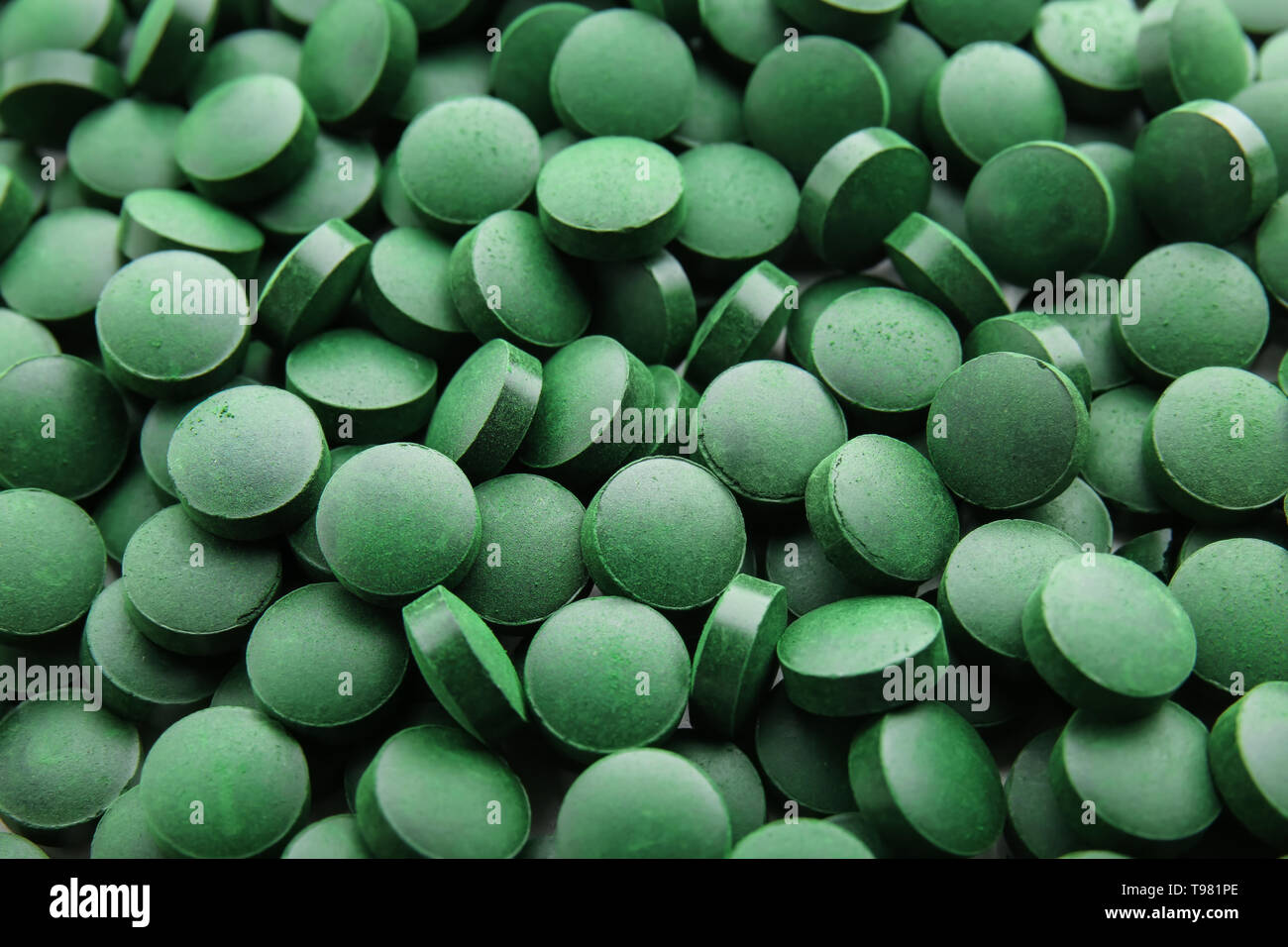 Heap spirulina tablets algae hi-res stock photography and images - Alamy