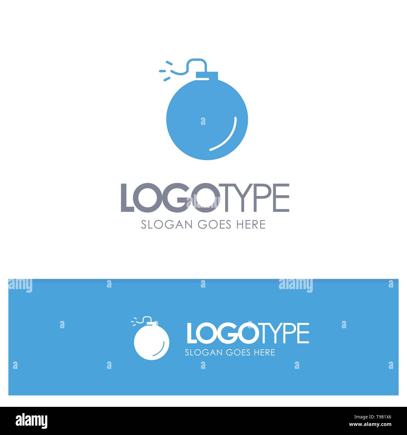 Bomb, Explosive, Explosion Blue Logo vector Stock Vector Image & Art ...