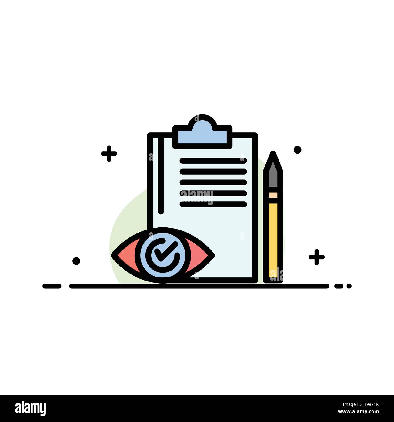 Quality Control Backlog Checklist Control Plan Business Flat Line Filled Icon Vector Banner