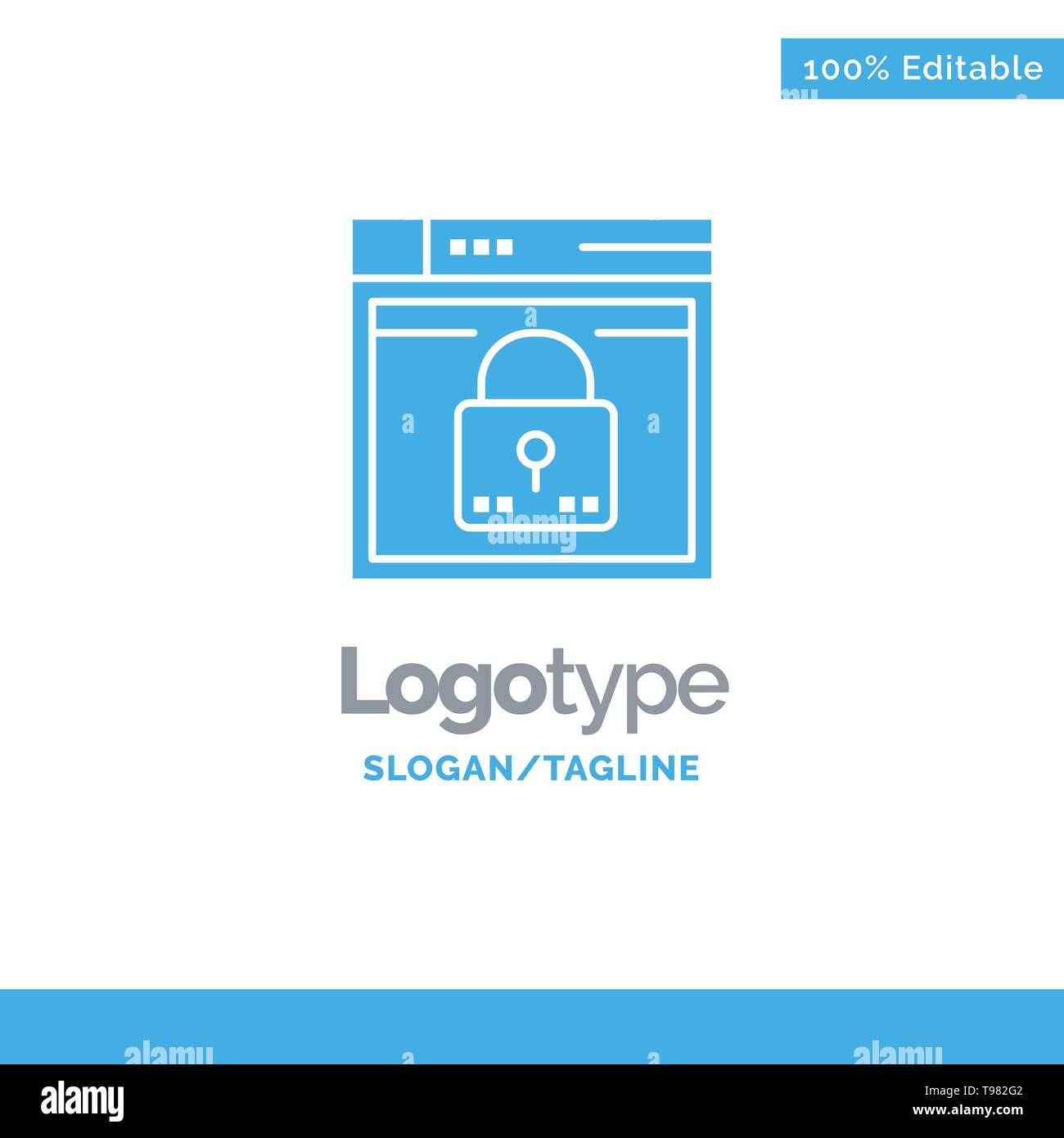 Blue login form template design Stock Vector Images - Alamy