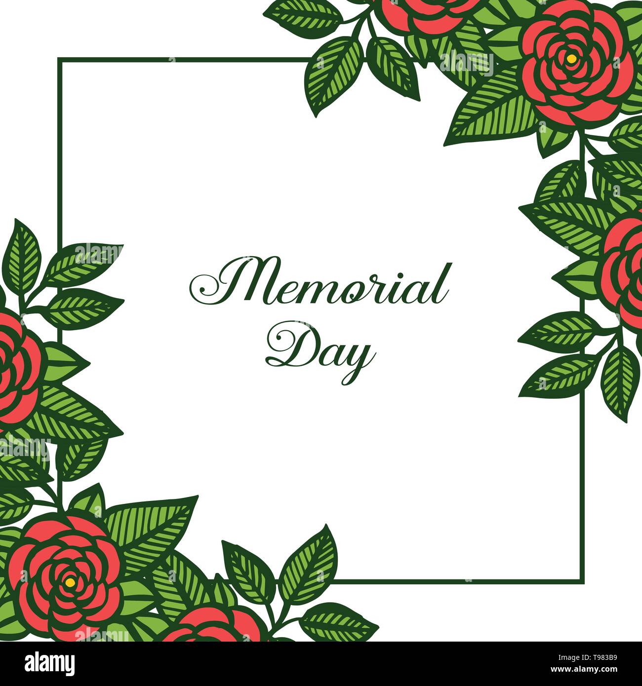 Vector illustration beauty of leaf flower frames bloom for banner of ...