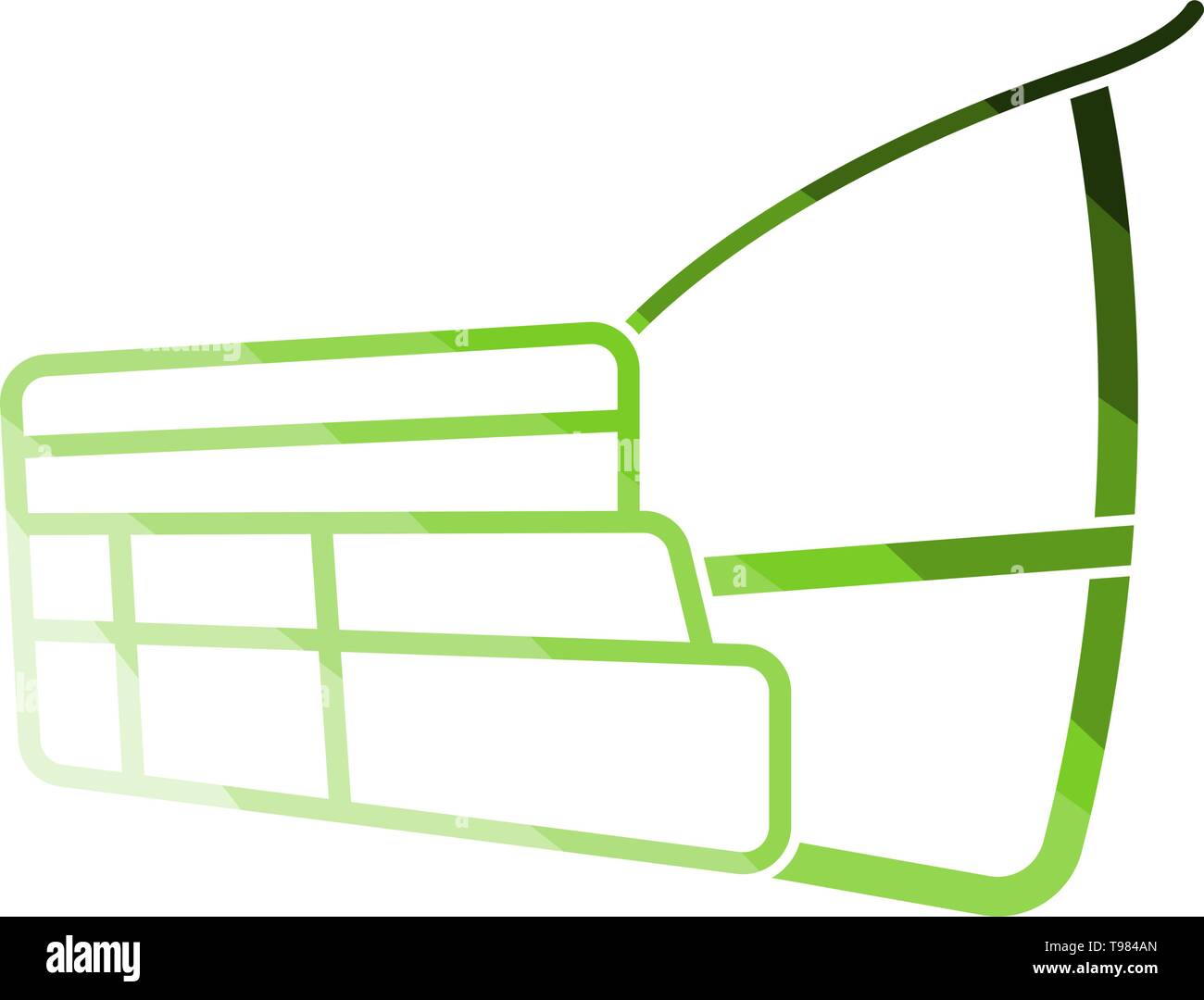 Dog Muzzle Icon. Flat Color Ladder Design. Vector Illustration Stock Vector Image & Art - Alamy