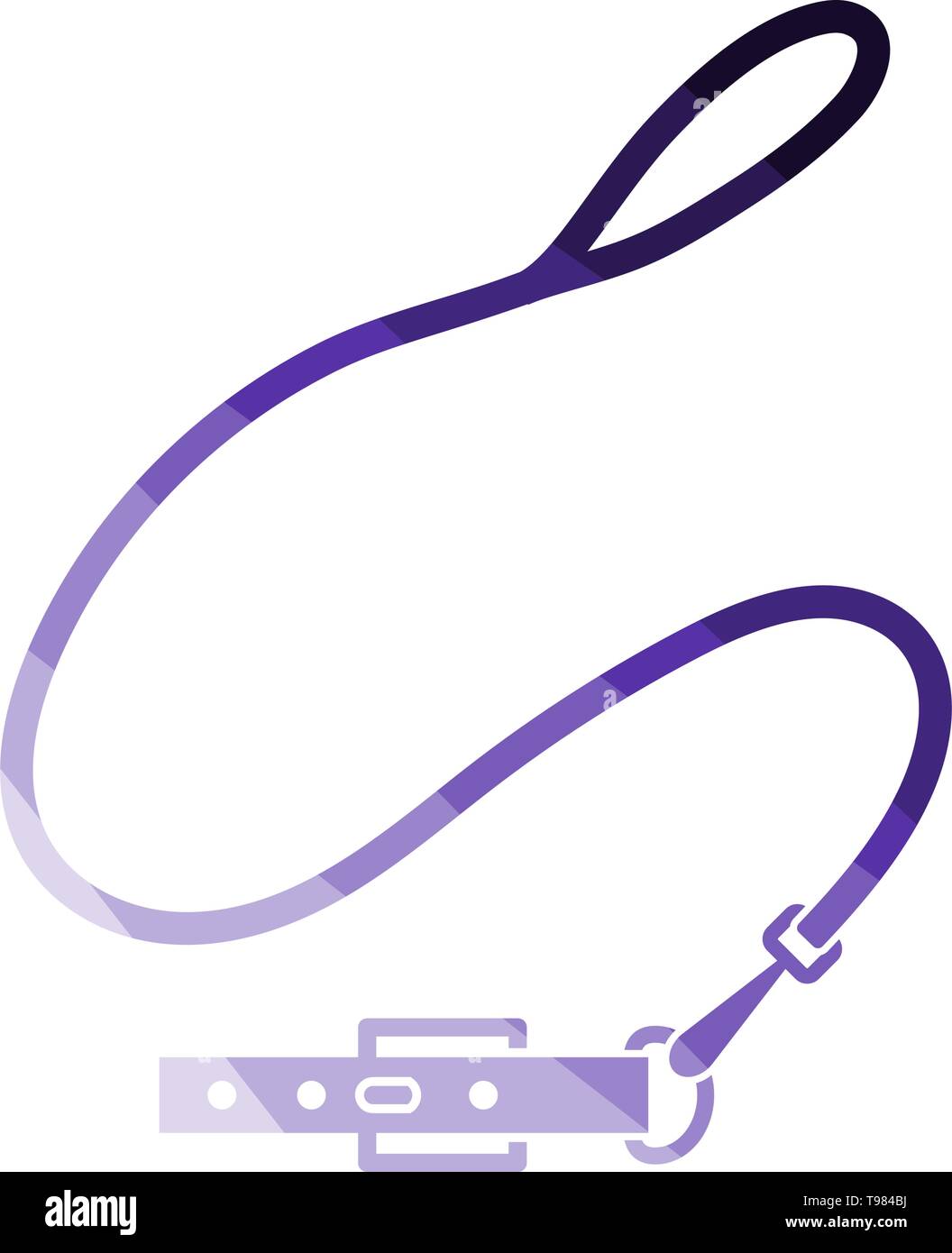 Dog Lead Icon. Flat Color Ladder Design. Vector Illustration Stock ...