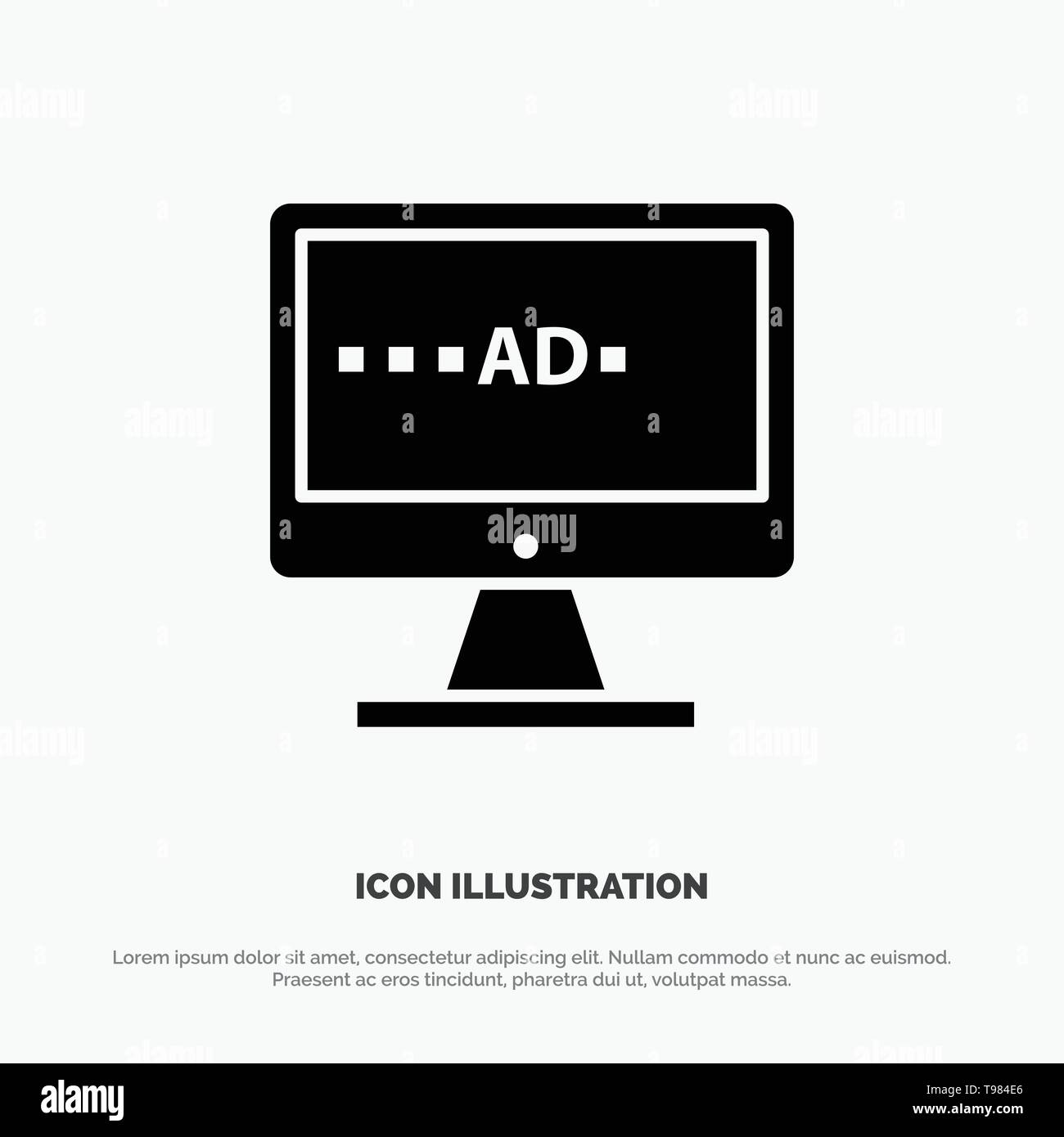 Tv advertisement screen Stock Vector Images - Alamy