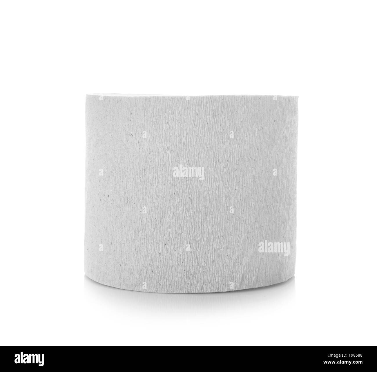 Roll of toilet paper on white background Stock Photo - Alamy