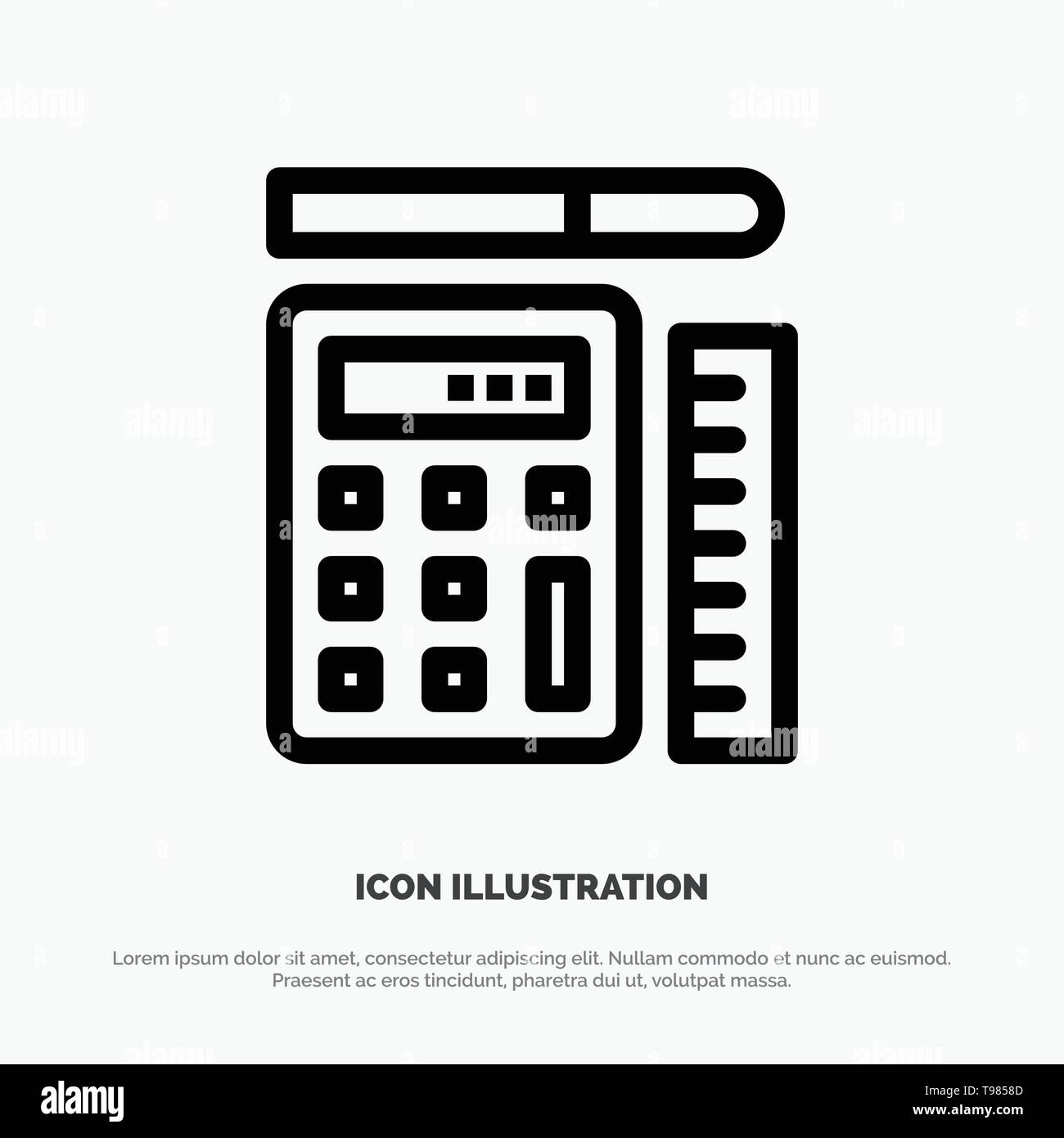Pen and calculator Stock Vector Images - Alamy