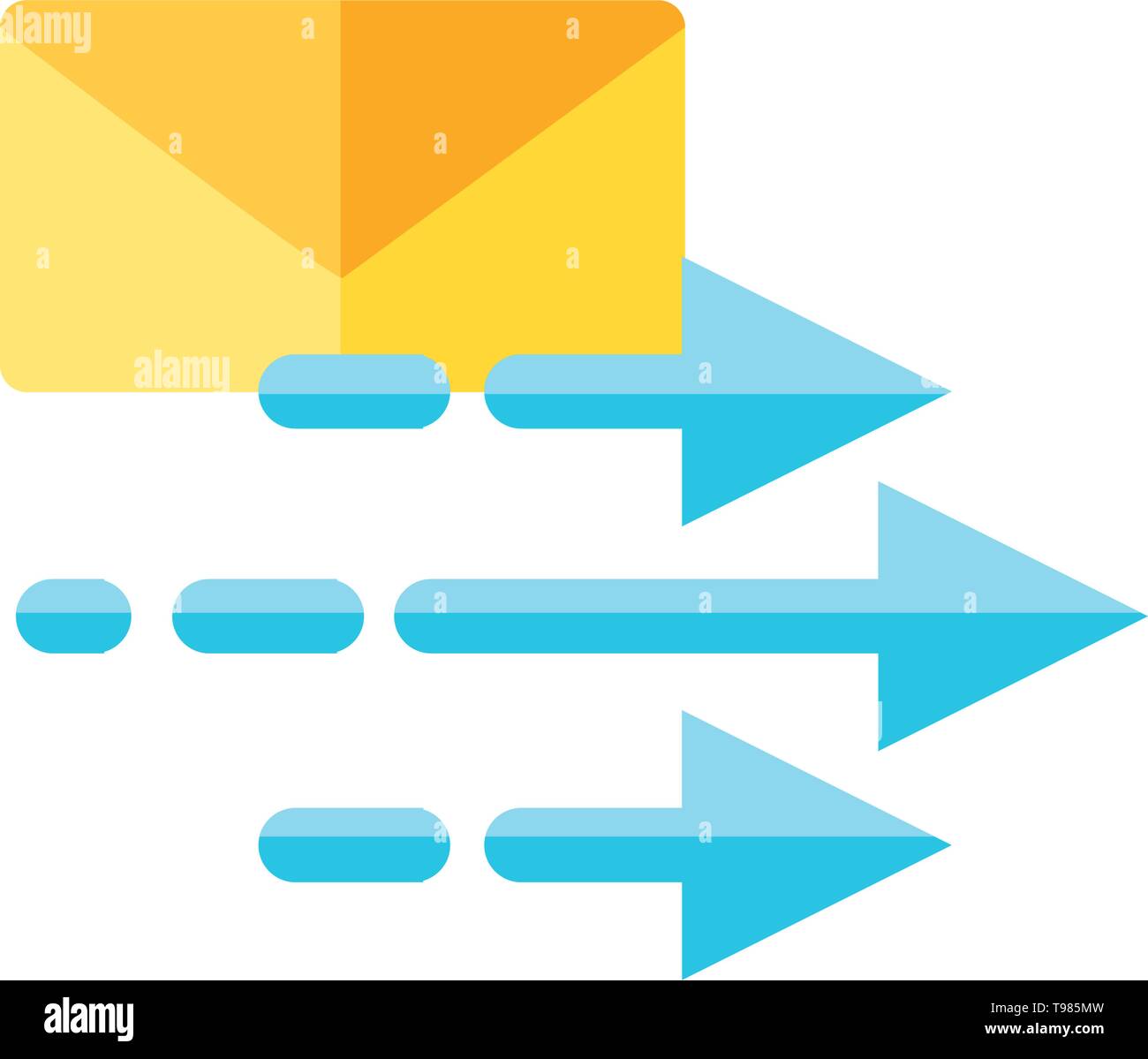 envelope mail with arrows send vector illustration design Stock Vector ...