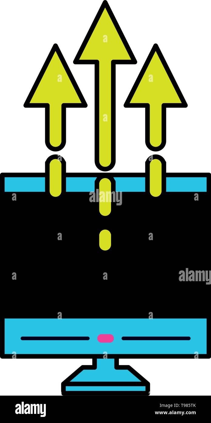 desktop computer device icon vector illustration design Stock Vector ...