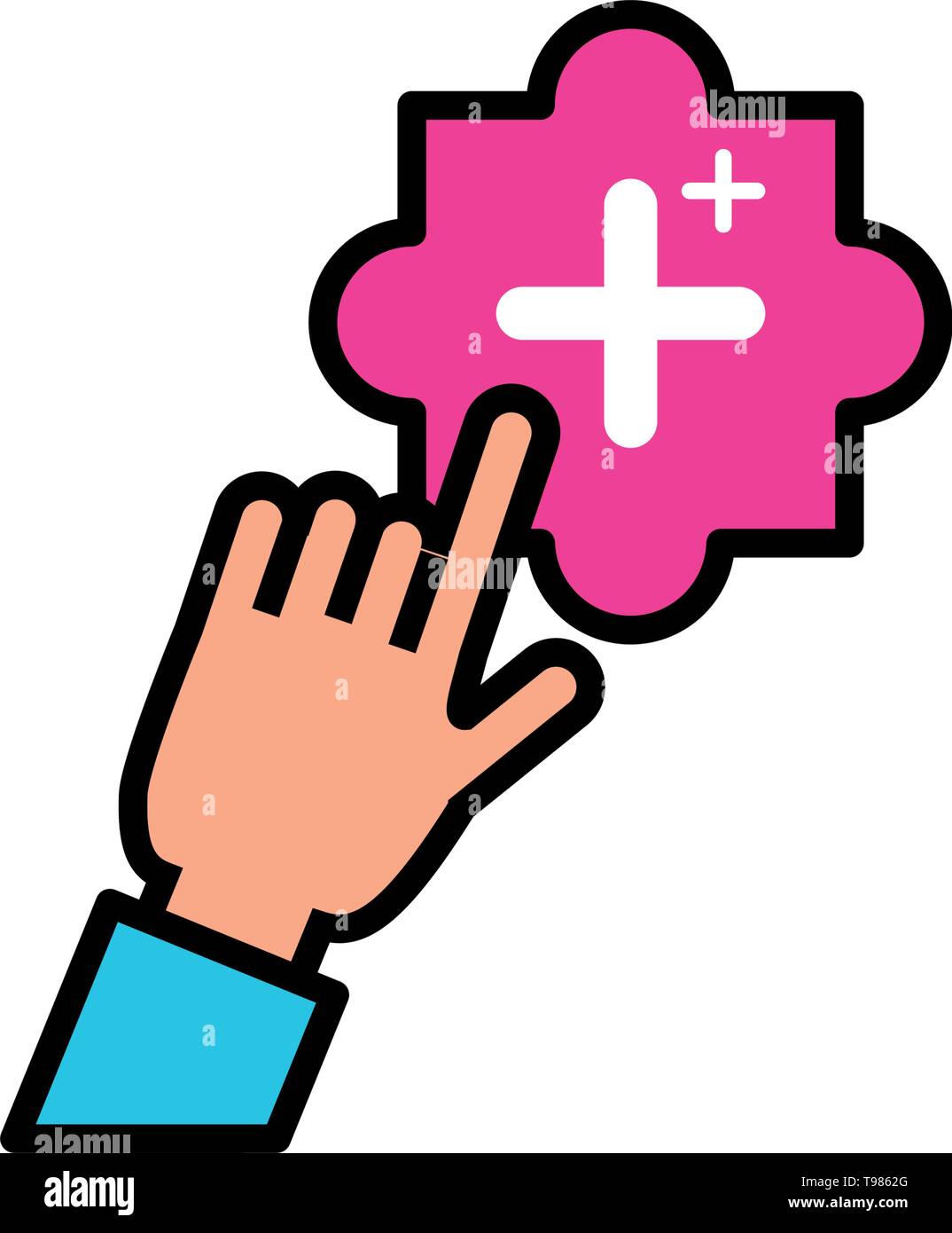 pluss symbol add icon vector illustration design Stock Vector Image ...