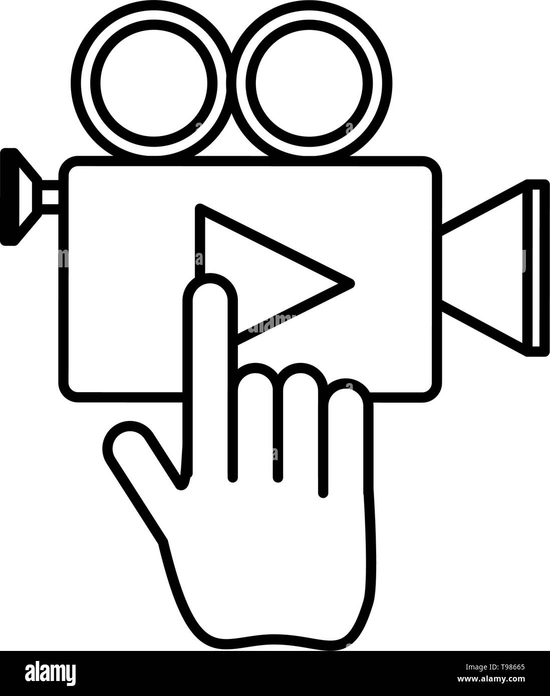 video camera app with cursor vector illustration design Stock Vector ...